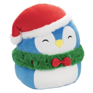 Squishmallows 10" Puff The Penguin Christmas Plush - Official Kellytoy - Collectible Soft & Squishy Penguin Stuffed Animal Toy - Add to Your Squad - Gift for Kids, Girls & Boys - 10 Inch