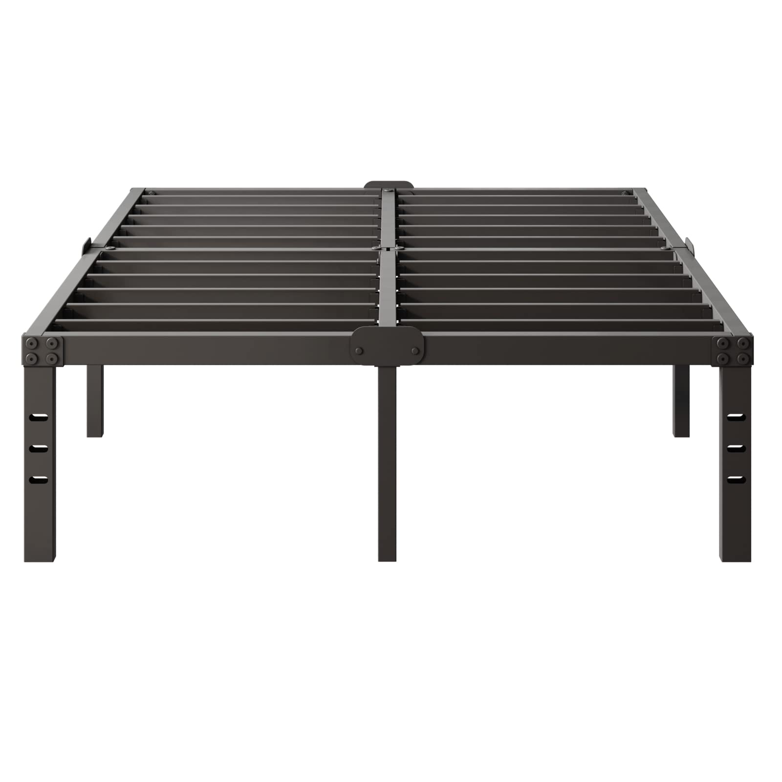 Kydins King Size Bed Frame Platform 18 Inch with Storage No Box Spring Needed Metal Black Heavy duty Non Slip Mattress Fundation Support 3500 lbs Headboard Compatible Easy Assembly