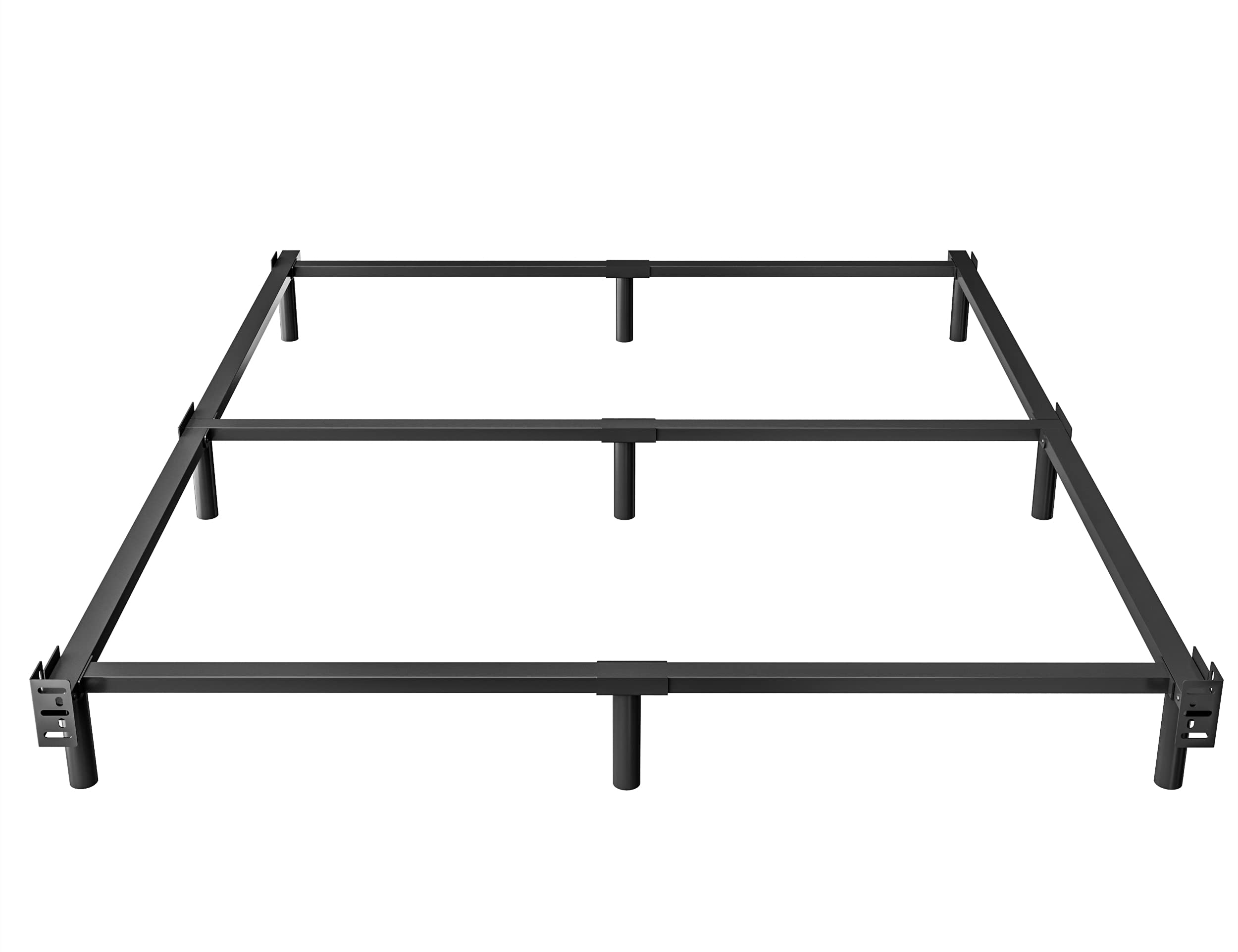 THEOCORATE King Size Bed Frame, 7 Inch Metal Basics Bed Frame, Low Profile Base for Box Spring, 9-Leg Support, Noise-Free, Easy Assembly, Black