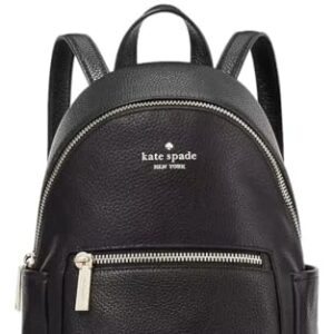 Kate Spade New York Women's Leila Pebbled Leather Mini Dome Backpack Bag, Black