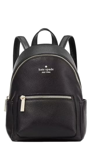 Kate Spade New York Women's Leila Pebbled Leather Mini Dome Backpack Bag, Black