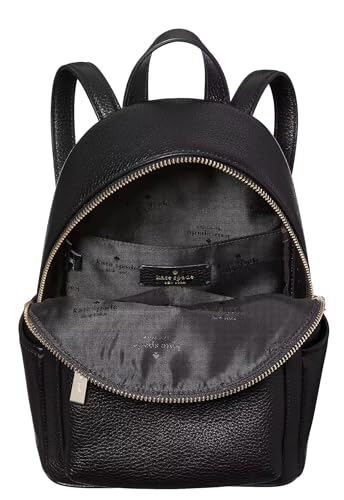 Kate Spade New York Women's Leila Pebbled Leather Mini Dome Backpack Bag, Black