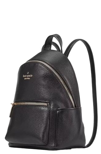 Kate Spade New York Women's Leila Pebbled Leather Mini Dome Backpack Bag, Black