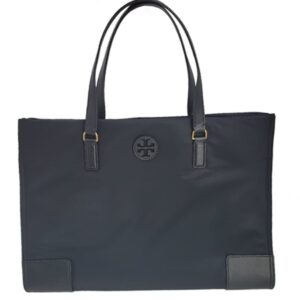 Tory Burch 136144 Ella Black With Gold Hardware Women's Large Nylon Tote Bag