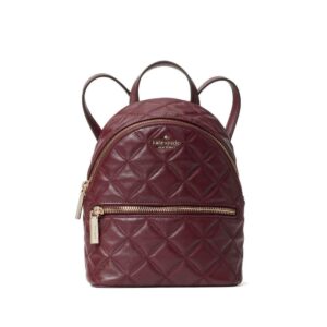 Kate Spade New York Natalia Quilted Mini Convertible Backpack Bag in Cherry Wood