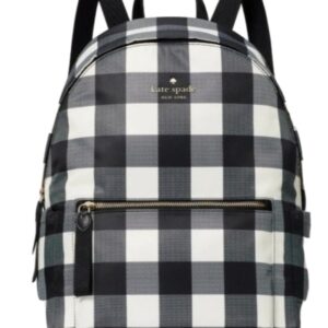 Kate Spade New York Chelsea Large Backpack, Black/White Gingham.