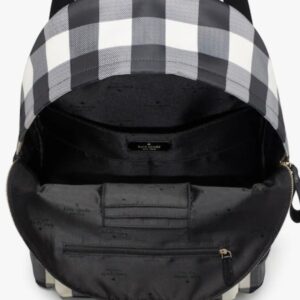 Kate Spade New York Chelsea Large Backpack, Black/White Gingham.