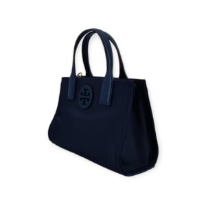 Tory Burch Womens 146437 Elle Gold-Tone Hardware Mini Nylon Tote Bag, (405 Navy Blue)