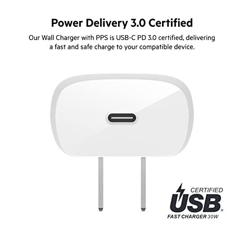 Belkin 30W USB-C Wall Charger for Fast Charging Apple iPhone & Samsung Galaxy Series