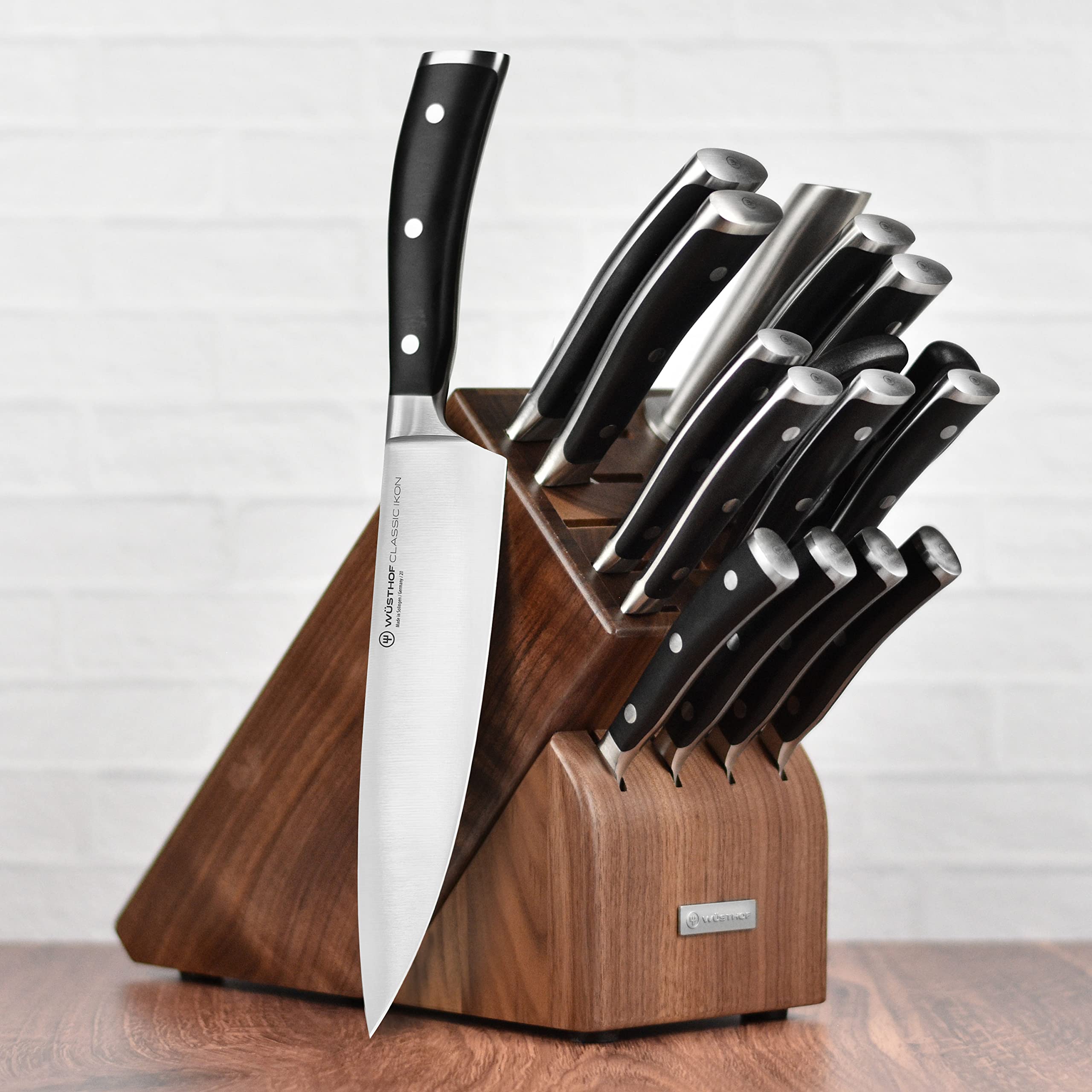 Wusthof Classic Ikon 16 Piece Knife Set with Walnut Block