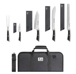 cangshan s series german steel forged 6-piece bbq knife set (black)