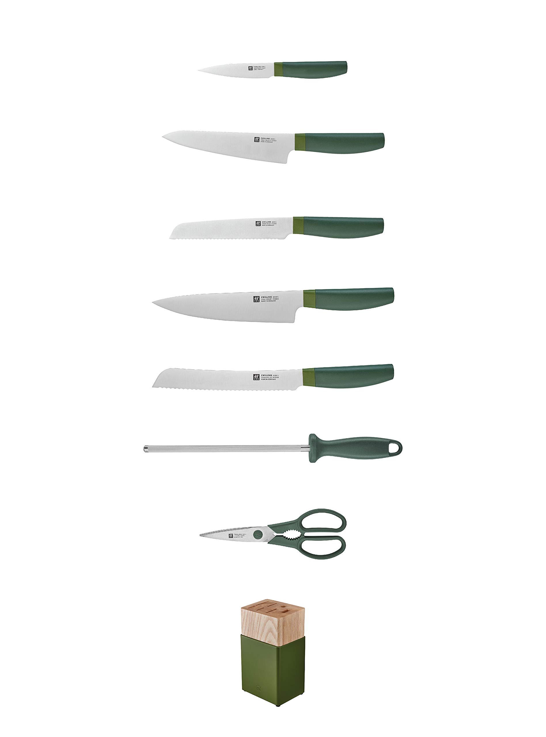 ZWILLING Now S Knife Block Set, 8-pc, Lime Green