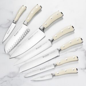 Wusthof Classic Ikon Creme 10 Piece Knife Set with Acacia Block