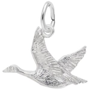 canada goose charm in sterling silver, charms for bracelets and necklaces