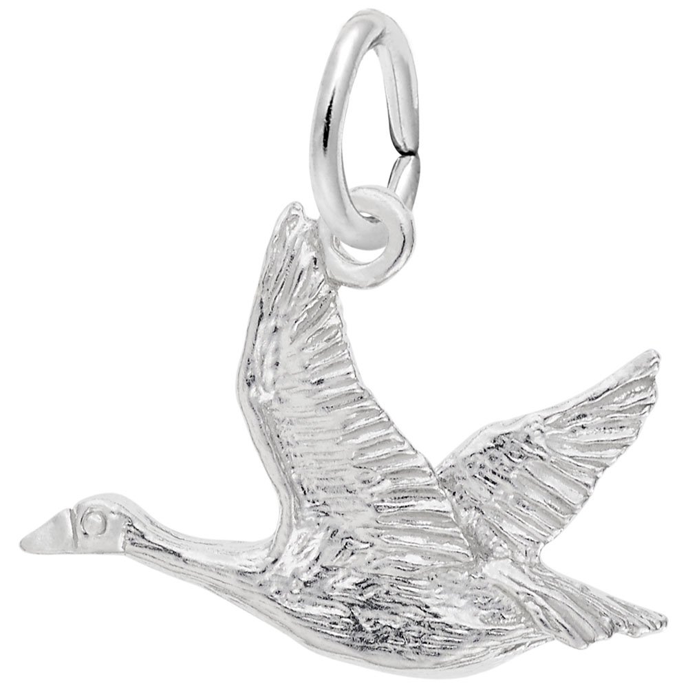 Canada Goose Charm In Sterling Silver, Charms for Bracelets and Necklaces