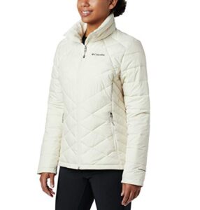 columbia womens heavenly jacket chalk, large