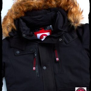 CANADA WEATHER GEAR Boys Winter Coat - Heavyweight Ski Jacket, Fur Trim Hood - Outerwear Parka (8-20), Size 10-12, Black