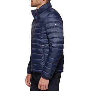 Tommy Hilfiger Men's Water Resistant Ultra Loft Down Alternative Puffer Jacket, Midnight, Small