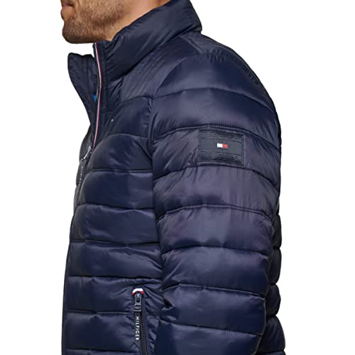 Tommy Hilfiger Men's Water Resistant Ultra Loft Down Alternative Puffer Jacket, Midnight, Small