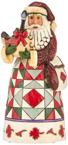 enesco jim shore heartwood creek canadian santa figurine, 7.25 inch, multicolor