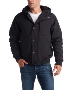 canada weather gear men’s winter coat - heavyweight bomber jacket with quilted lining (m-xxl), size large, black