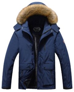 moerdeng men's winter snow coat warm ski jacket waterproof hooded work outerwear