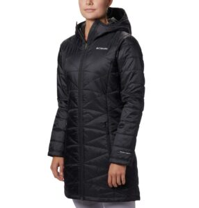 columbia women's mighty lite hooded jacket, black, medium