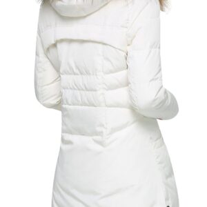 Orolay Women's Down Jacket with Faux Fur Trim Hood Beige L