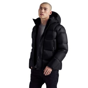 triple f.a.t. goose rockhopper puffer jacket men - men puffer jacket with hood - down coat men - men's puffer jacket (black, l)