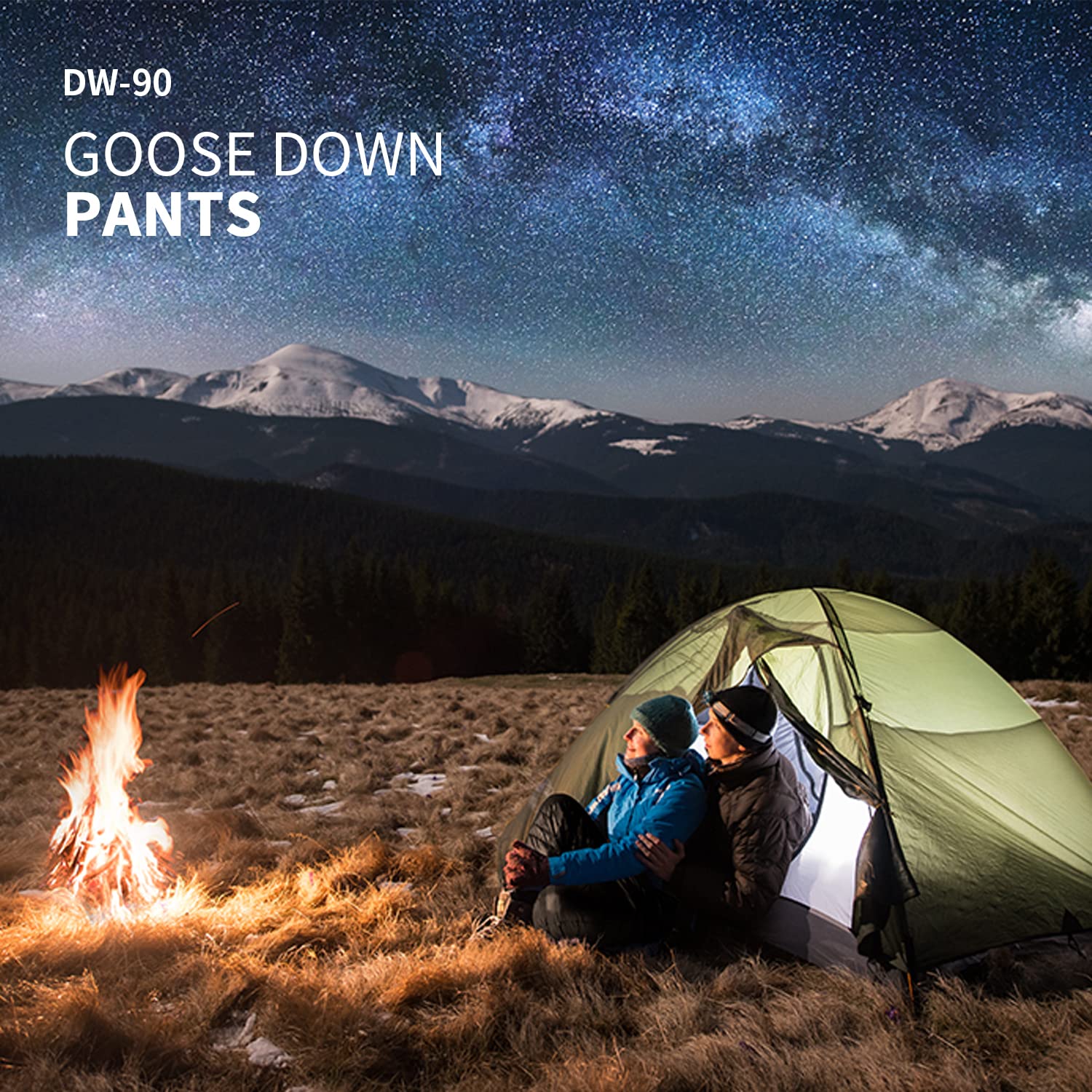 Naturehike DW Down Pants, Men's Women's Pants for Winter, 800FP Warm Windproof Puffy Pants, Hiking Pants for Men & Women