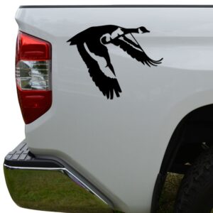 flying duck goose canada die cut vinyl decal sticker for car truck motorcycle window bumper wall decor size- [6 inch/15 cm] wide color- matte white