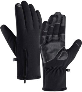 jeniulet 100% waterproof winter gloves -30℉ warm windproof all fingers touch screen gloves for men skiing and outdoor work