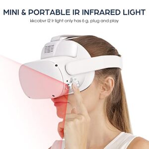 KKCOBVR I2 Indoor Ir Illuminator Infrared Light Compatible for Meta Quest 2 PSVR2,Sensor Tracking in Dark, Anti No-Light Disturbance Increase Vision