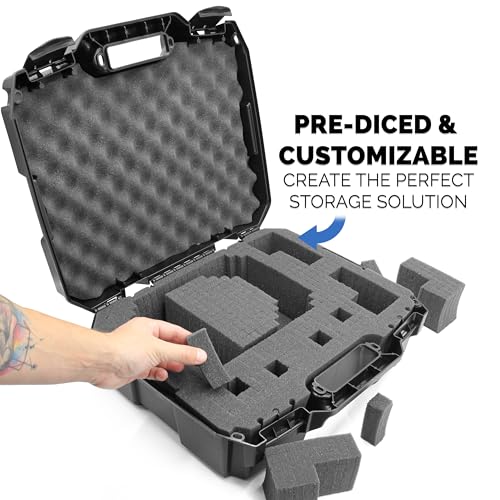 CASEMATIX Hard Case Compatible with Meta Quest 3, Quest 2 and Oculus Quest VR Gaming Headset & Accessories - Hard Case with Customizable Foam fits Elite Strap and Other Accessories