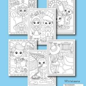 Italy Coloring Book: Italy coloring book for kids