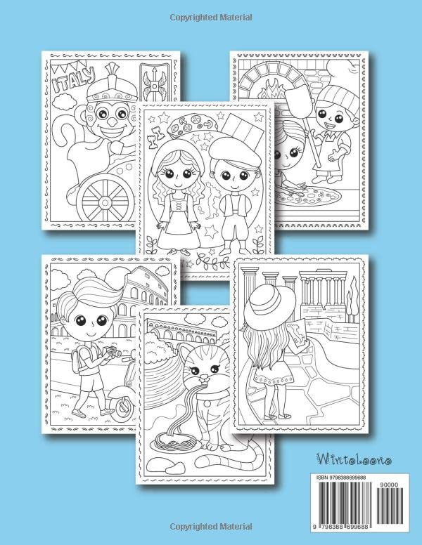 Italy Coloring Book: Italy coloring book for kids