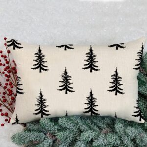 GEEORY Christmas Pillow Cover 12x20 for Christmas Decorations Chirstmas Tree Lumbar Pillow Cover Winter Holiday Xmas Throw Pillows Christmas Farmhouse Decor for Couch