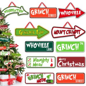 grinchs christmas tree decorations - 20pcs grinchs christmas tree hanging ornament holiday xmas ornaments christmas decor home indoors