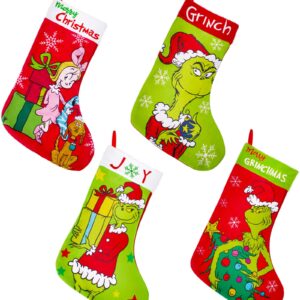 GYGOT 4 Pack Christmas Stocking,18 Inch Large Christmas Stockings Christmas Decorations for Family Holiday Party Decor