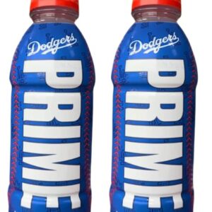 Prime Sports Drink Los Angeles Dodgers New Limited Edition - Two (2) Bottles of 16.9Fl oz Hydration Beverage. Logan Paul