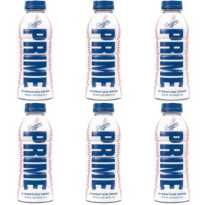 prime hydration drink limited edition la dodgers, 16.9 fl oz, los angeles dodgers prime hydration drink, 6 bottles