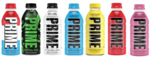 prime hydration sports drink assorted variety pack - energy drink, electrolyte beverage - lemonade, tropical punch, ice pop, strawberry watermelon, meta moon, blue raspberry, & glowberry - 16.9 fl oz - 7 pack