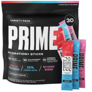 Prime Hydration+ Sticks Electrolyte Drink Mix, Variety Pack, 30 pack