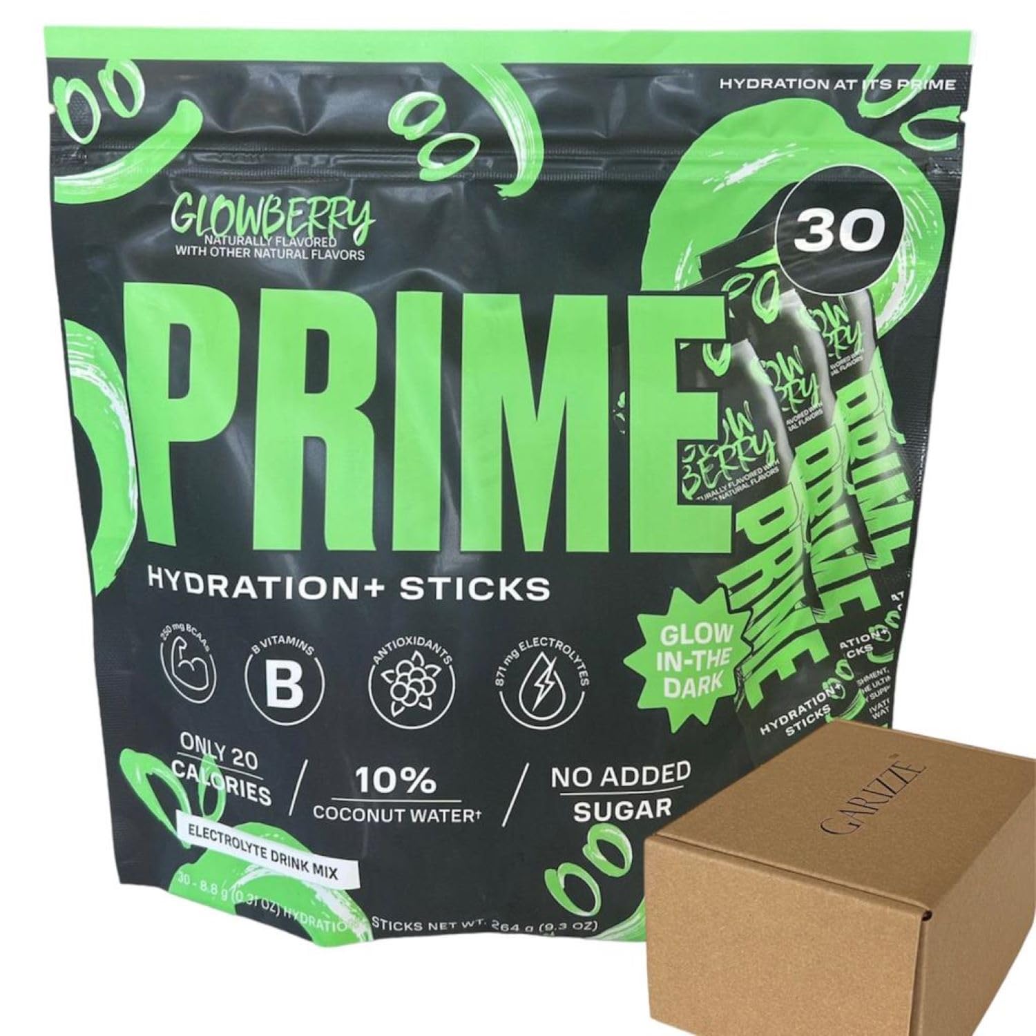 Prime Hydration+ Electrolyte Drink Mix Sticks Limited Edition Glowberry (30 pack)