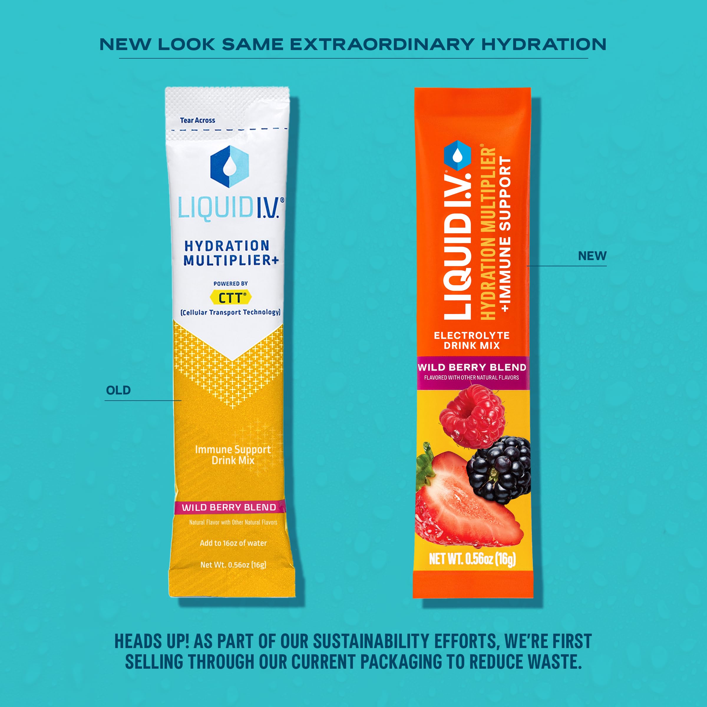 Liquid I.V.® Hydration Multiplier® +Immune Support - Wild Berry - Hydration Powder Packets | Electrolyte Powder Drink Mix | Convenient Single-Serving Sticks | Non-GMO |14 Servings (Pack of 1)