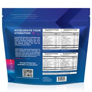 HydroMATE Electrolytes Powder Drink Mix Packets Hydration Accelerator Low Sugar Rapid Party Relief Recovery Vitamin C Plus Caffeine Variety Pack 30 Count