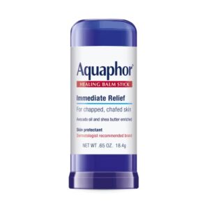 aquaphor healing balm stick, skin protectant with avocado oil and shea butter, 0.65 oz stick