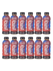 launch hydrate sports drink, fruit punch, 16 fl oz, electrolytes, vitamins and minerals packed, perfect for athletes, (pack of 12)