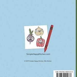 Simple Happy Kitchen Vegan Coloring Book