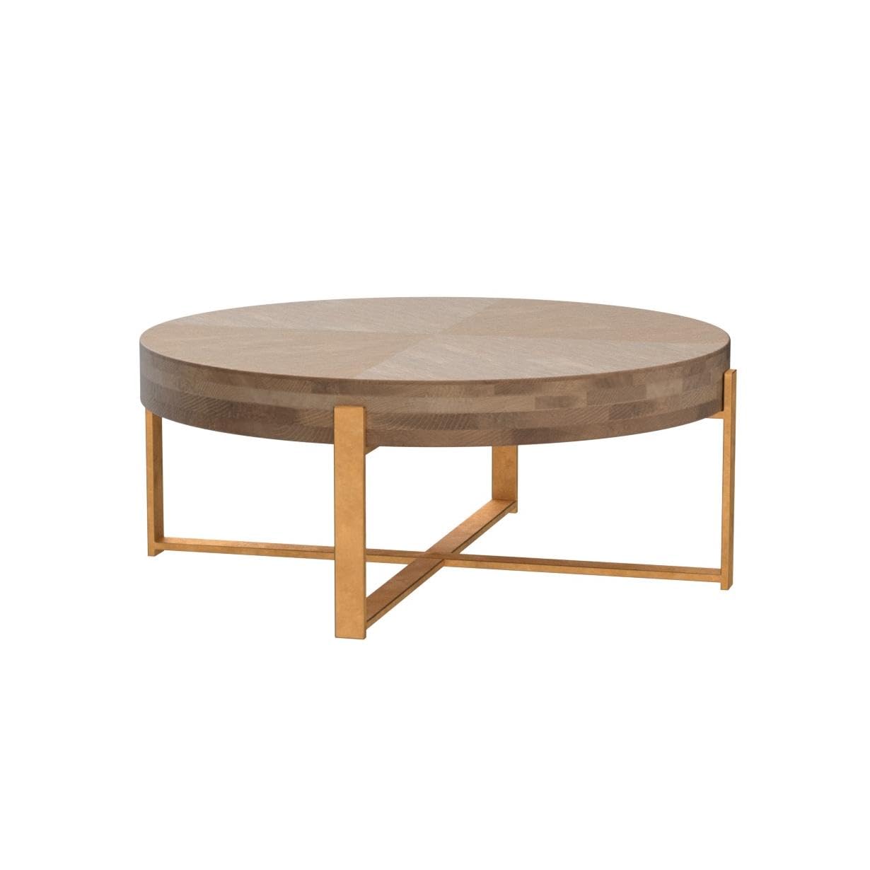 Gexpusm Round Wood End Table for Living Room, 2 Tier Farmhouse Circle Side Table, Rustic Mid-Century Wooden End Table for Apartment, Easy Assembly (Coffee Table, Ct-espresso,metal Leg)